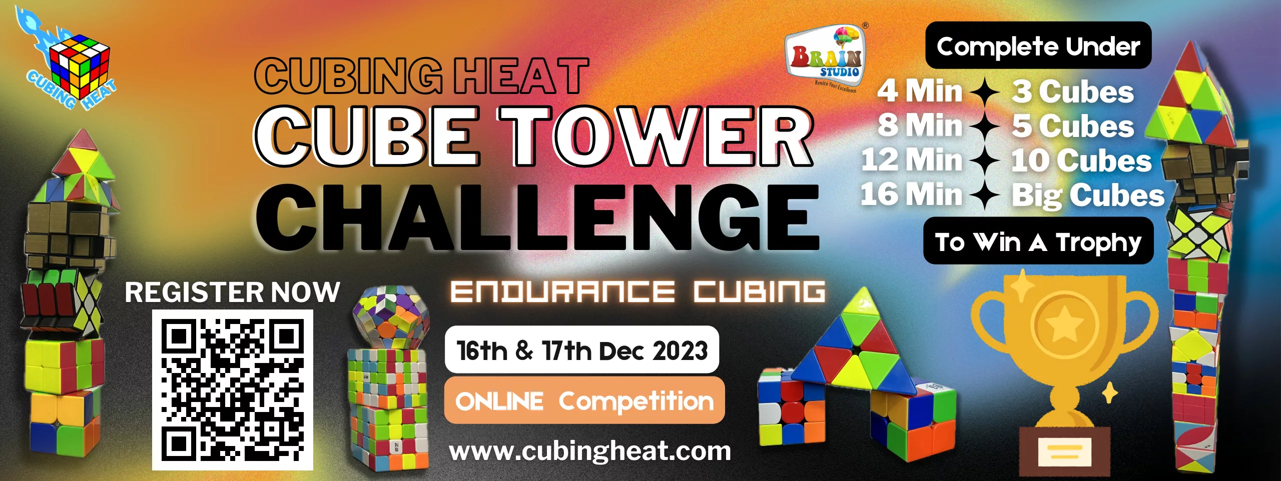 Cube Tower Challenge 2023 - Cubing Heat | Endurance cubing for the first time