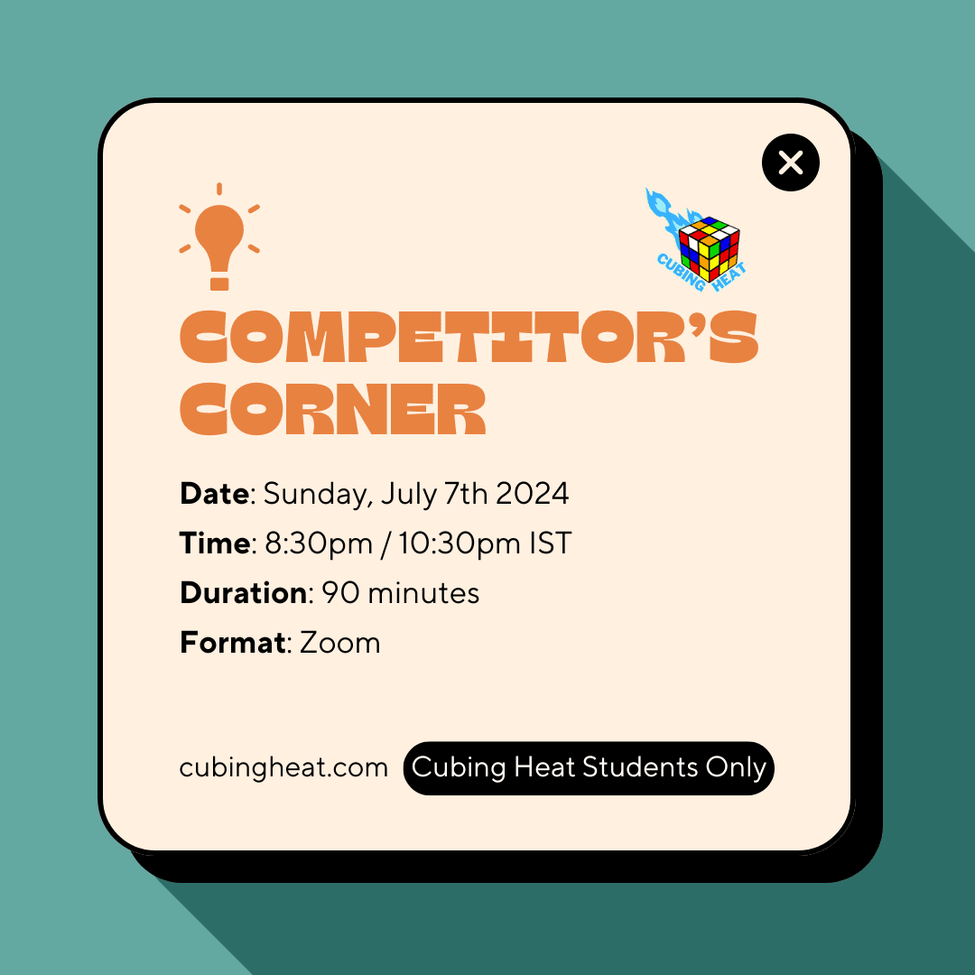 Competitor's Corner - Cubing Heat
